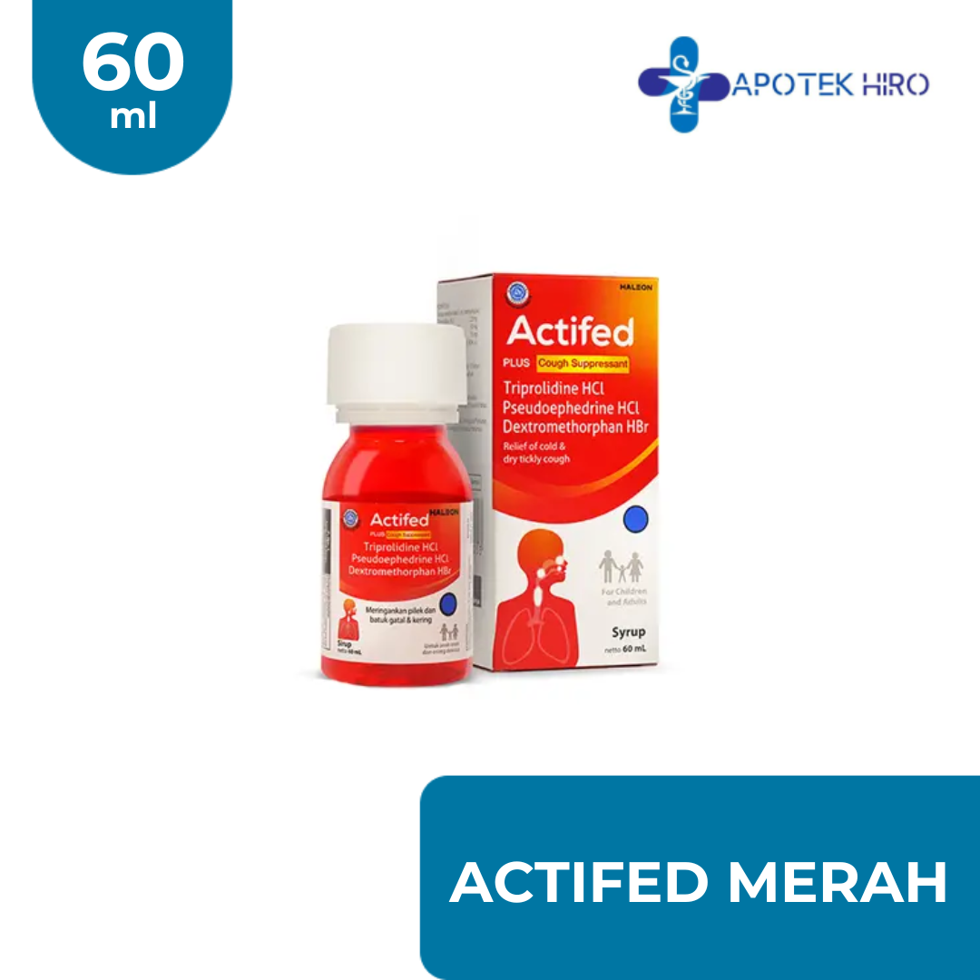 ACTIFED SYRUP 60 ML - MERAH – Apotek Hiro