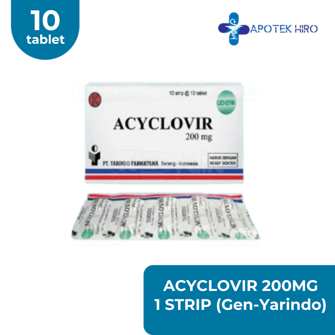 Acyclovir 200Mg 1 Strip 10 Tablet (Gen-Yarindo) – Apotek Hiro