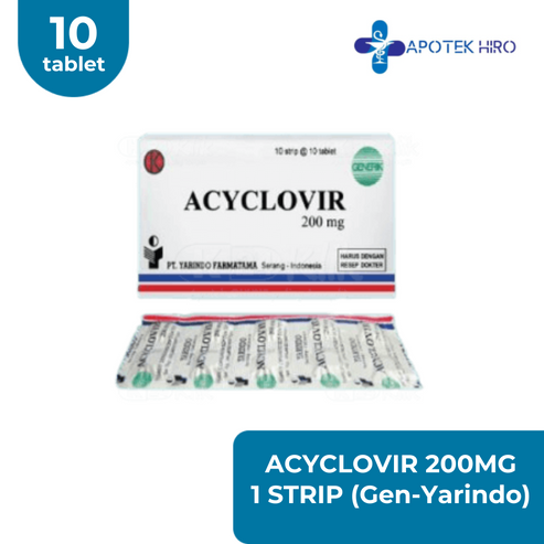 Acyclovir 200Mg 1 Strip 10 Tablet (Gen-Yarindo) – Apotek Hiro