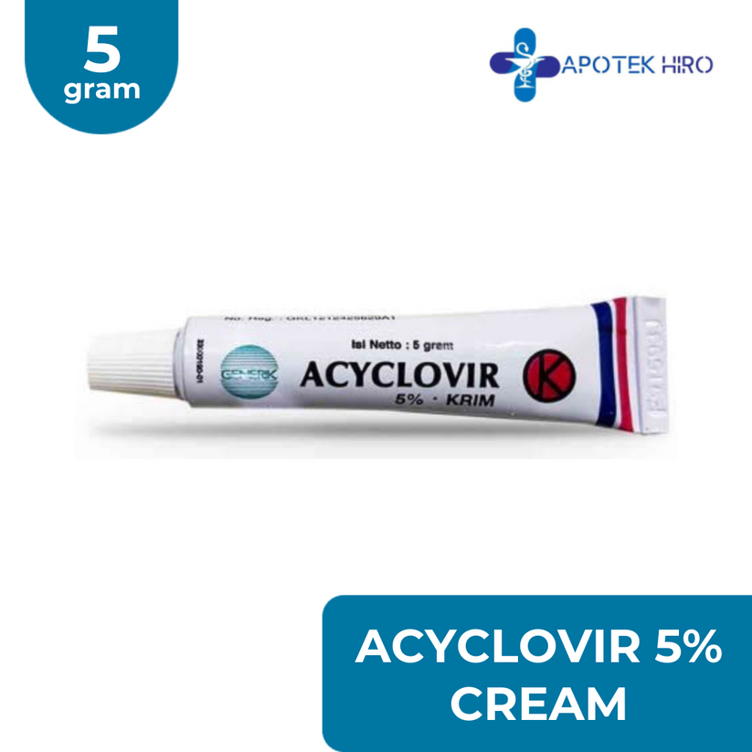 Acyclovir 5% Cream 5GR (Gen-Indofarma) – Apotek Hiro