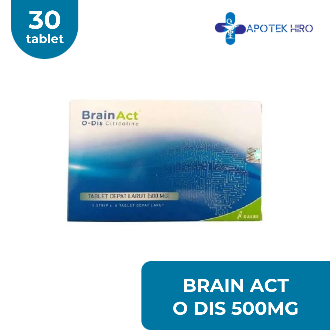BRAINACT O DIS 500MG - 30 TABLET CEPAT LARUT – Apotek Hiro