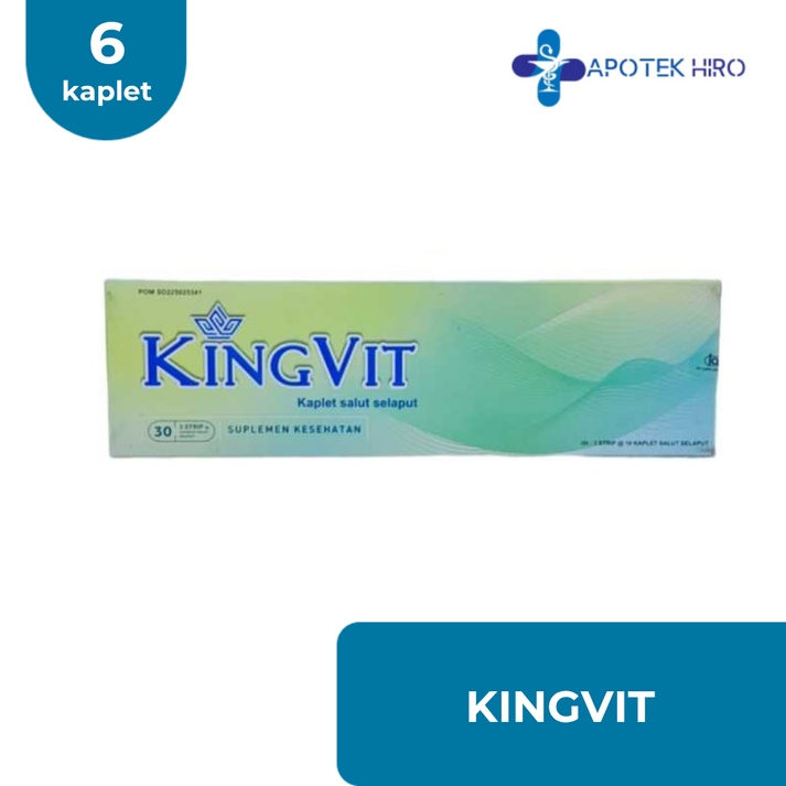 KINGVIT MULTIVITAMIN - 1 STRIP 6 KAPLET – Apotek Hiro