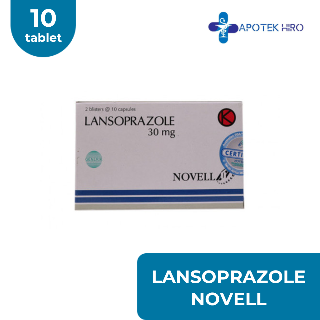 LANSOPRAZOLE 30MG - NOVELL - 1 STRIP 10 TABLET – Apotek Hiro