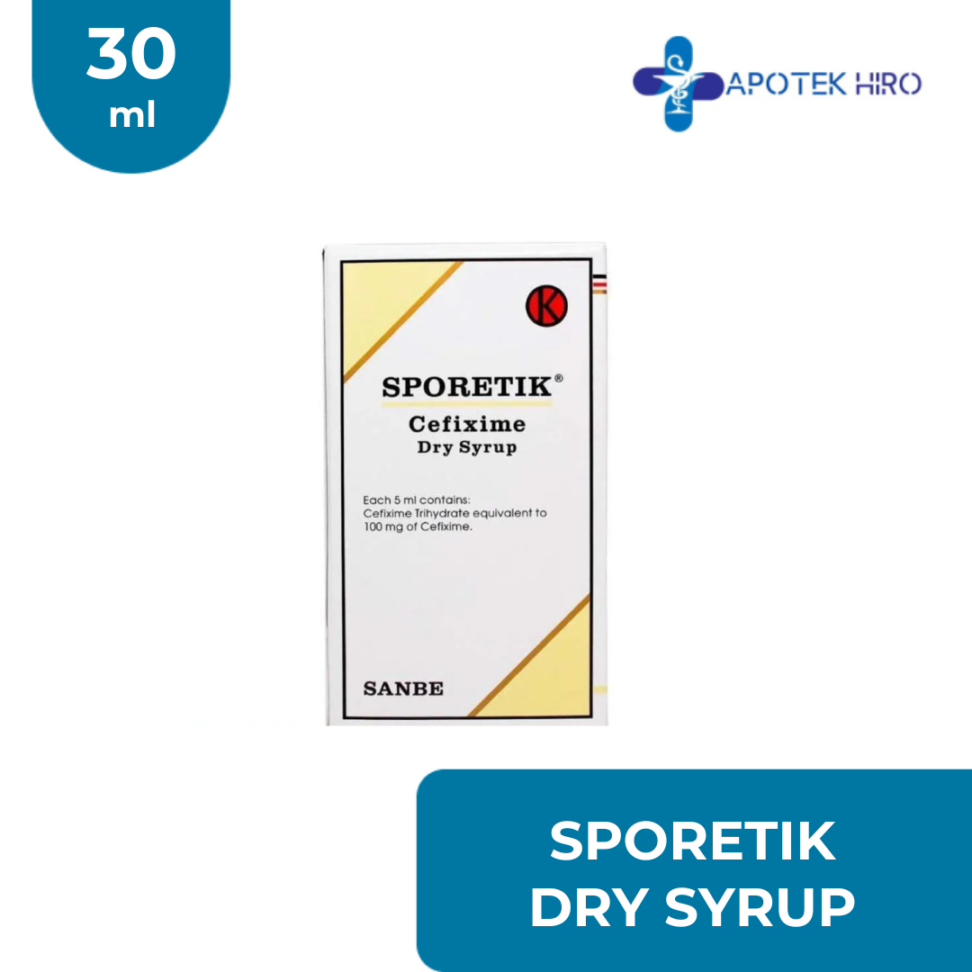 SPORETIK DRY SIRUP - 30ML – Apotek Hiro