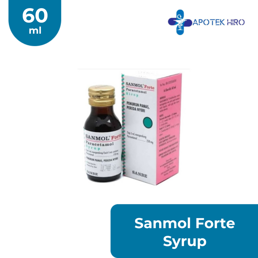 SANMOL FORTE SYRUP 60ML – Apotek Hiro